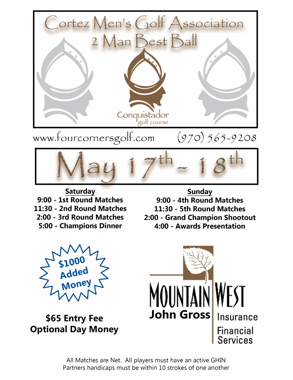 Mountain West 2-Man Best Ball – Conquistador Golf Course